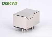 China Shielded Single Port CAT6 RJ45 Modular Jack with Magnetics - 8 Position 1000BASE-T Gigabit Ethernet Connector for sale