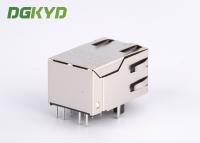 China Shield Cat 5 RJ45 Modular Jack Single Port with Magnetics - 8 Position 1500Vrms Isolation -40℃ to +85℃ for sale