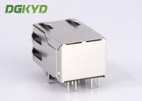 China 100Mb Single Port RJ45 Modular Jack with Transformer - 8-Pin Configuration, 21.3mm Length, 1500Vrms Isolation for sale
