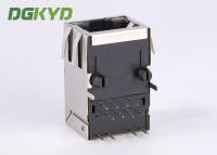 China 100Mb Single Port RJ45 Modular Jack with Transformer - 8-Pin Configuration, 21.3mm Length, 1500Vrms Isolation for sale