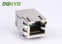 China 100Mb Single Port RJ45 Modular Jack with Transformer - 8-Pin Configuration, 21.3mm Length, 1500Vrms Isolation for sale