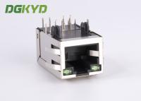 China 100Mb Single Port RJ45 Modular Jack with Transformer - 8-Pin Configuration, 21.3mm Length, 1500Vrms Isolation for sale