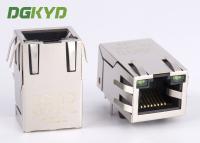 China 100Mb Single Port RJ45 Modular Jack with Transformer - 8-Pin Configuration, 21.3mm Length, 1500Vrms Isolation for sale