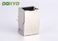 China 100BASE Single Port Tab Up RJ45 PCB Connector with Transformer - 8 Position, -40℃ to +85℃ Operating Range for sale