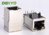 China 100BASE Single Port Tab Up RJ45 PCB Connector with Transformer - 8 Position, -40℃ to +85℃ Operating Range for sale