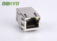 China 1x1 Single Port RJ45 Ethernet Connector 100M Cat5 with Filter G/Y LED for sale