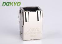 China 1x1 Single Port RJ45 Ethernet Connector 100M Cat5 with Filter G/Y LED for sale