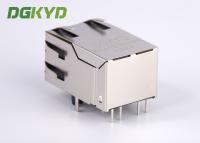 China 1x1 Single Port RJ45 Ethernet Connector 100M Cat5 with Filter G/Y LED for sale