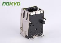 China 10/100 Base Single Port 6P8C RJ45 Modular Jack Ethernet Connector with LAN Filter - 1500Vrms Isolation, -40℃ to +85℃ Operating Range for sale