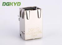 China 10/100 Base Single Port 6P8C RJ45 Modular Jack Ethernet Connector with LAN Filter - 1500Vrms Isolation, -40℃ to +85℃ Operating Range for sale