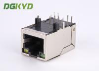 China RJ45 Female Connector with Isolation Transformer for 10/100BASE-TX Networks - 0.35mm Gold Contacts for sale