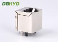 China 180 Degree Magnetic RJ45 Jack Module Cat 5 Top Entry Ethernet Socket with 0.35mm Gold Contacts and UL94V-0 Rating for sale