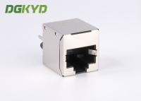China 180 Degree Magnetic RJ45 Jack Module Cat 5 Top Entry Ethernet Socket with 0.35mm Gold Contacts and UL94V-0 Rating for sale