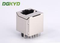China Shielded 10-Pin Vertical Cat 6 RJ45 Connector with Gigabit Transformer - 1000 BASE-T Performance for sale