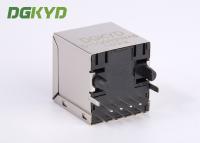 China Shielded 10-Pin Vertical Cat 6 RJ45 Connector with Gigabit Transformer - 1000 BASE-T Performance for sale