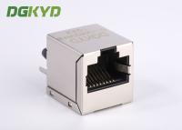 China Shielded 10-Pin Vertical Cat 6 RJ45 Connector with Gigabit Transformer - 1000 BASE-T Performance for sale