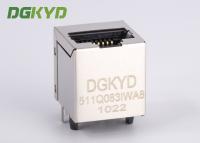 China Shielded 10-Pin Vertical Cat 6 RJ45 Connector with Gigabit Transformer - 1000 BASE-T Performance for sale