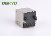 China 180 degree top insertion CAT6 10 pins 10 contacts RJ45 Shielded Connector for sale