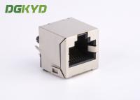 China 180 degree top insertion CAT6 10 pins 10 contacts RJ45 Shielded Connector for sale