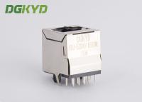 China 180 degree top insertion CAT6 10 pins 10 contacts RJ45 Shielded Connector for sale