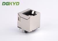 China 180 degree top insertion CAT6 10 pins 10 contacts RJ45 Shielded Connector for sale