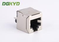 China 180 degree top insertion CAT6 10 pins 10 contacts RJ45 Shielded Connector for sale