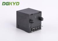 China PBT Black 180 Degree RJ45 Keystone Jack CAT6 10 Pins 10 Contacts -40℃ to +85℃ Temperature Range for sale
