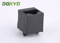 China PBT Black 180 Degree RJ45 Keystone Jack CAT6 10 Pins 10 Contacts -40℃ to +85℃ Temperature Range for sale