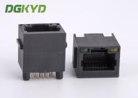 China KRJ-52T8811BL1NL Top Entry 8P8C CAT5 RJ45 Connector with Black PBT Housing -40℃ to +85℃ Temperature Range for sale