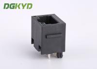 China KRJ-52T8811BL1NL Top Entry 8P8C CAT5 RJ45 Connector with Black PBT Housing -40℃ to +85℃ Temperature Range for sale