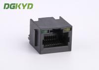 China KRJ-52T8811BL1NL Top Entry 8P8C CAT5 RJ45 Connector with Black PBT Housing -40℃ to +85℃ Temperature Range for sale
