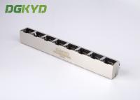 China Shield Tab Up 1x8 Port Combo PCB Mount RJ45 Ethernet Jack with Y/G LED -40℃ to +85℃ Operating Temperature for sale