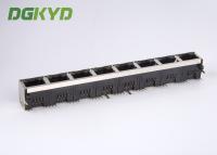 China Shield Tab Up 1x8 Port Combo PCB Mount RJ45 Ethernet Jack with Y/G LED -40℃ to +85℃ Operating Temperature for sale