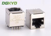 China 180° Vertical RJ45 Modular Jack Connector for Network Cards - 16.80mm Tap Up, 600 Mating Cycles for sale