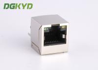 China Custom 16.10mm Height 180° Vertical Entry RJ45 PCB Jack Ethernet Socket with 0.45mm Contact Wire for Network Applications for sale