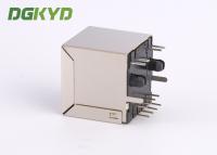 China Custom 16.10mm Height 180° Vertical Entry RJ45 PCB Jack Ethernet Socket with 0.45mm Contact Wire for Network Applications for sale