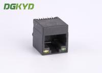 China 180 Degree Top Entry RJ45 Keystone Jack Black Plastic Housing LAN Socket for sale