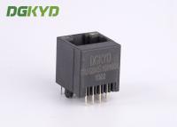 China 180 Degree Top Entry RJ45 Keystone Jack Black Plastic Housing LAN Socket for sale