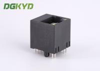 China 180 Degree Top Entry RJ45 Keystone Jack Black Plastic Housing LAN Socket for sale