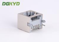 China 15mm PBT Gray 8p8c PCB Mount RJ45 Keystone Jack - 260℃ Solder Rating, -40℃ to +85℃ Operating Range for sale
