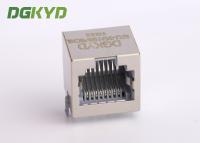 China 15mm PBT Gray 8p8c PCB Mount RJ45 Keystone Jack - 260℃ Solder Rating, -40℃ to +85℃ Operating Range for sale