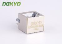 China 15mm PBT Gray 8p8c PCB Mount RJ45 Keystone Jack - 260℃ Solder Rating, -40℃ to +85℃ Operating Range for sale