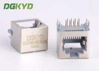 China 15mm PBT Gray 8p8c PCB Mount RJ45 Keystone Jack - 260℃ Solder Rating, -40℃ to +85℃ Operating Range for sale