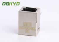 China 6P6C Shielded RJ12 Phone Jack Connector - 6 Positions 6 Contacts, PBT Black Housing, -40°C to 85°C Operating Temperature for sale