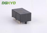 China Customized PBT black tab down 1 x 2 double port RJ45 keystone jack for sale