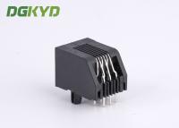 China Single Port Unshielded 6P6C RJ12 Phone Jack Connector with Side Entry PCB Mount -40°C to +85°C Temperature Range for sale