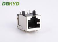 China 21.3mm Length Tap Down RJ45 Shielded Connector Without Transformer 1.5A 125VAC for Network Card for sale