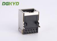 China 21.3mm Length Tap Down RJ45 Shielded Connector Without Transformer 1.5A 125VAC for Network Card for sale