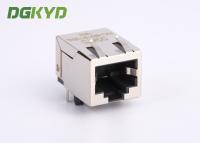 China 21.3mm Length Tap Down RJ45 Shielded Connector Without Transformer 1.5A 125VAC for Network Card for sale