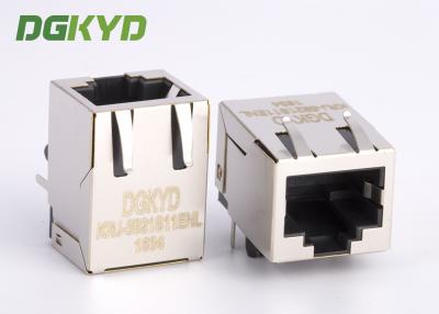 China 21.3mm Length Tap Down RJ45 Shielded Connector Without Transformer 1.5A 125VAC for Network Card for sale
